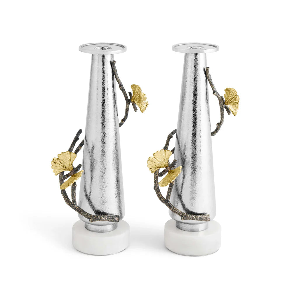 Michael Aram - Butterfly Gingko Tall Candlesticks – Heirloom Home Fine ...